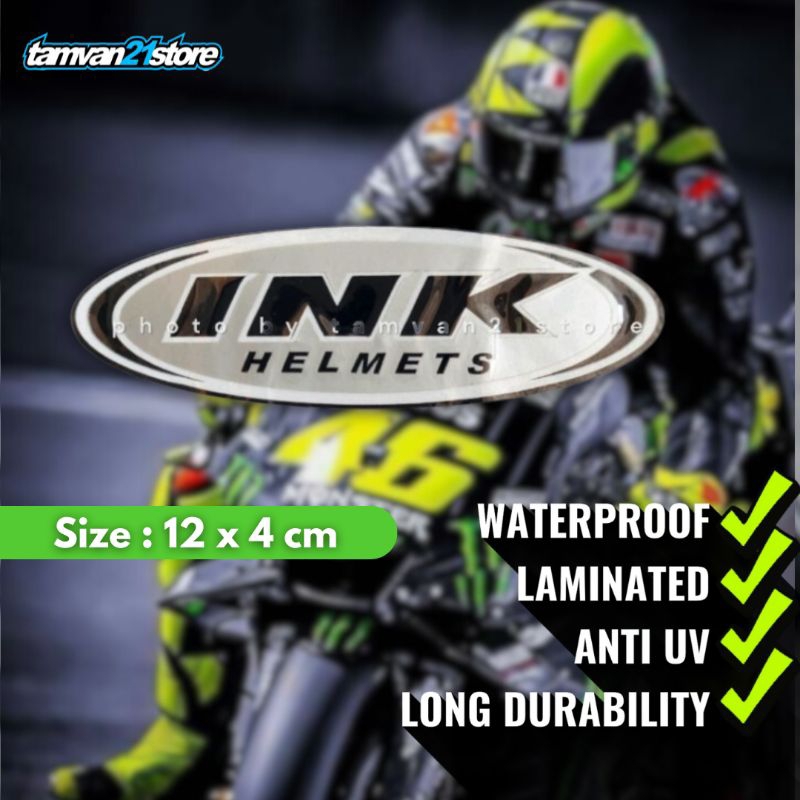Jual Sticker logo Helm INK Helmets Silver | Stiker INK Stiker ...
