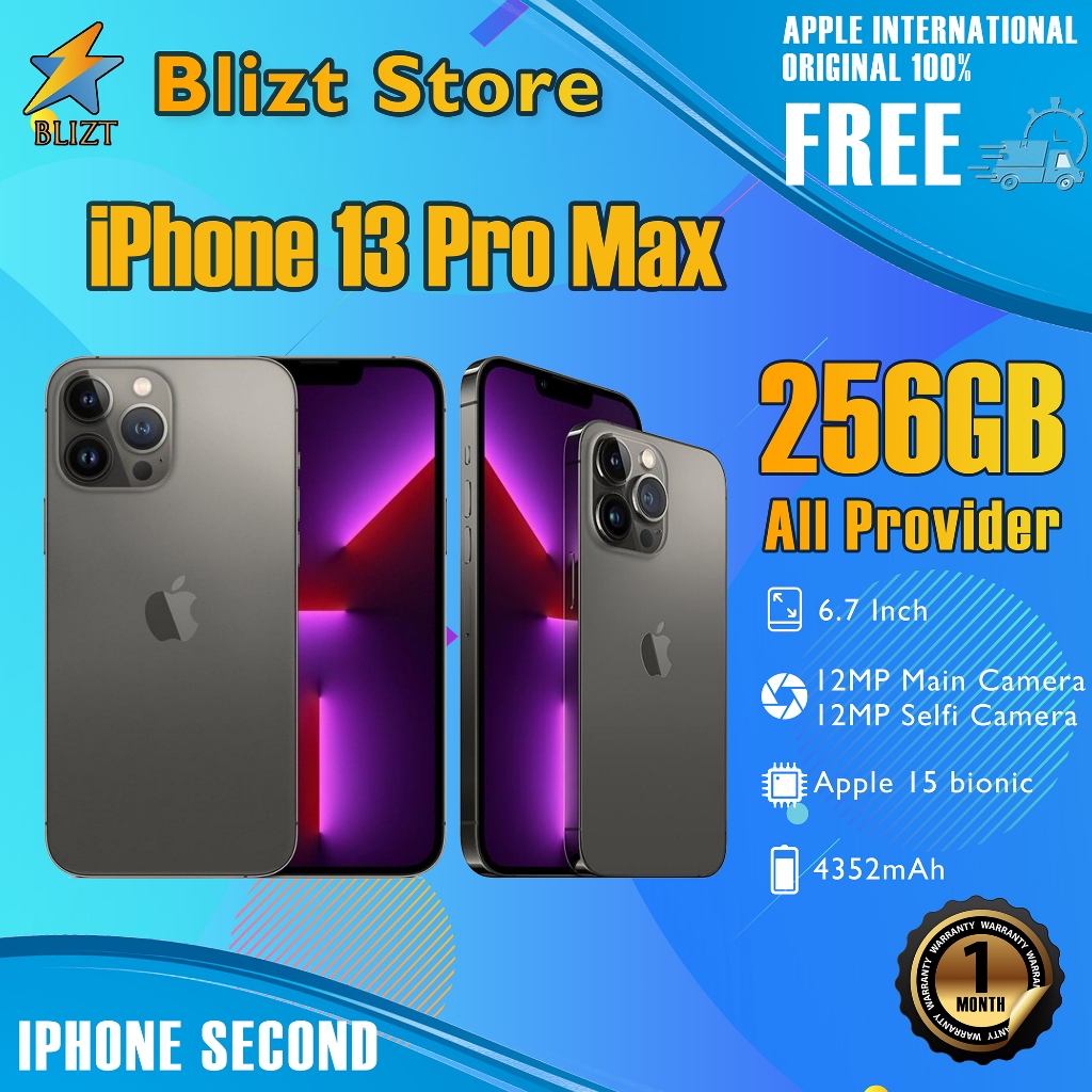 Jual iPhone 13 Pro Max 256GB Second Original100% 6.7"OLED-Original Fullset Mulus Phone 3uTools ...