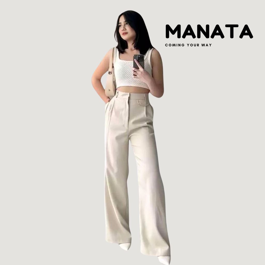 Jual Celana Oro Pants Wanita Panjang Model Kulot Formal Kerja | Shopee ...