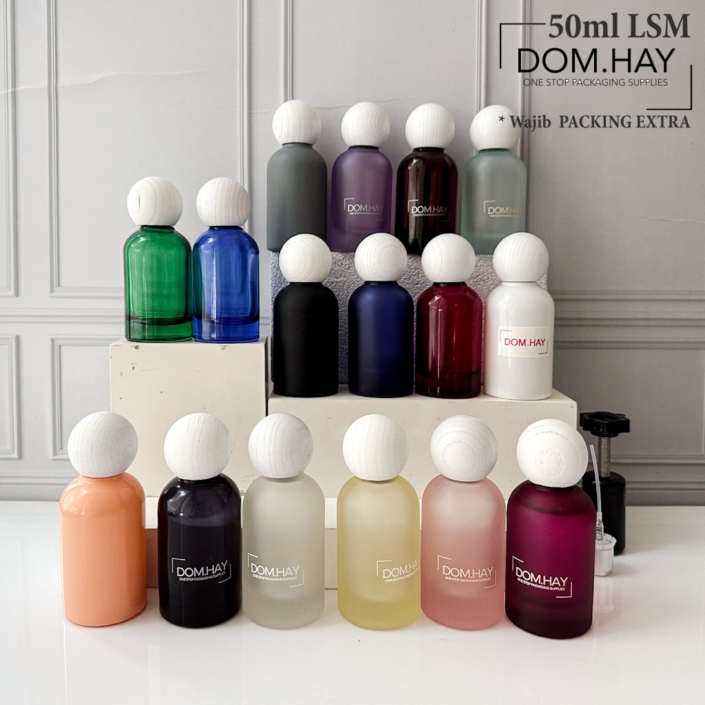 Jual 50ml LSM Bola Kayu Putih Botol Parfum Semi Press Kaca Parfume ...