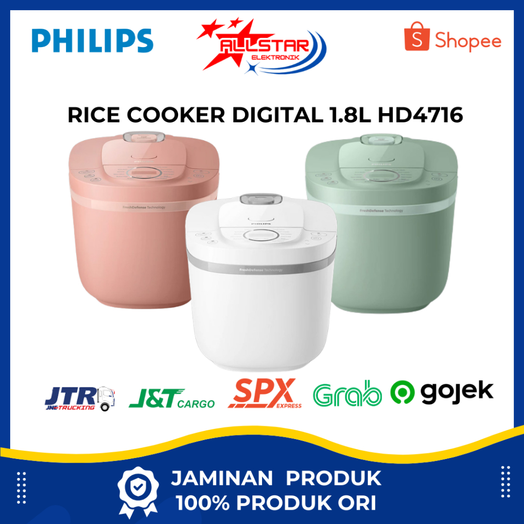 Jual Philips HD4716 Rice Cooker Digital 1.8L 400 Watt 16 Menu ...
