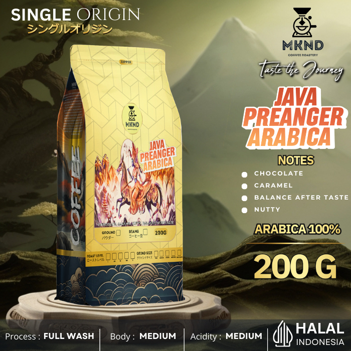 Jual MKND COFFEE ROASTERY - Arabika Java Preanger 200gr Singgel Origin ...