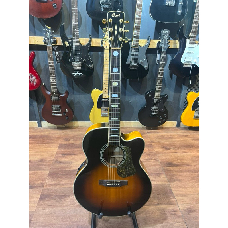 Jual Cort CJ3V TAB Jumbo Body Acoustic Electric Guitar | Shopee Indonesia