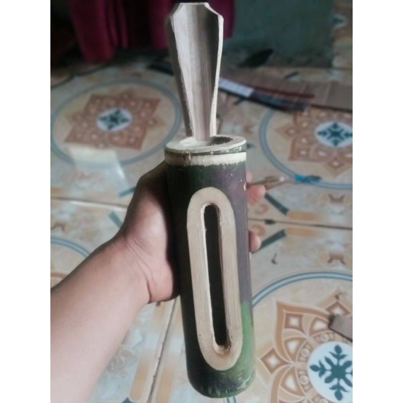 Jual kentongan bambu hitam_kentunga unik ringan_alat ronda,alat dagang ...