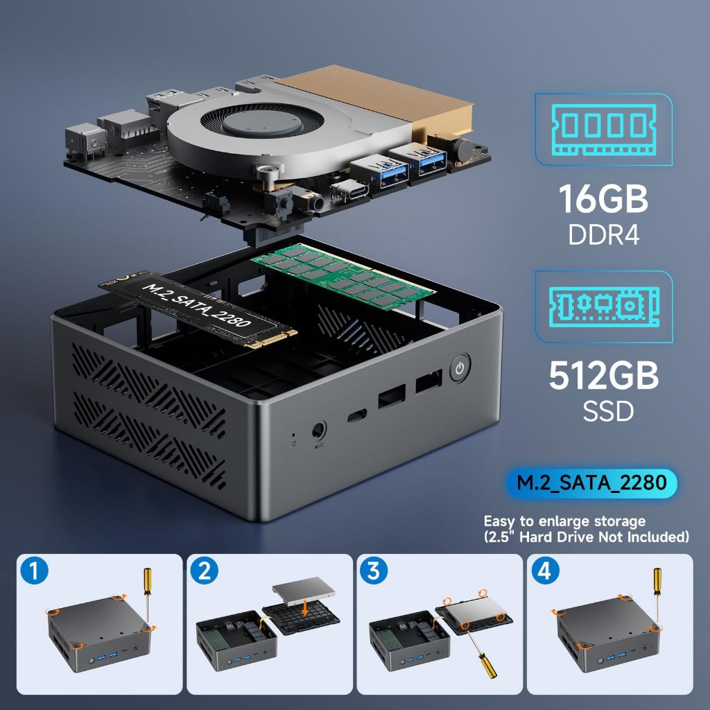 Jual Mini PC BMAX B4 Plus Intel N100 Gen12 16/512GB SSD USB Type-C ...