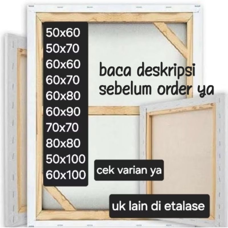 Jual Kanvas Lukis besar 45x50/50x60/60x60/70x70/80x80/60x80. | Shopee ...