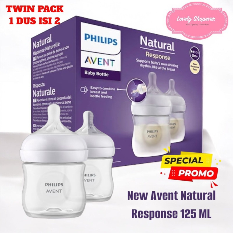 Jual Avent philips botol susu milk bottle natural response SCY900 125ml ...