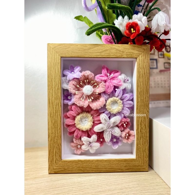 Jual Small Buket Bunga 15x20 Frame Pipe Cleaner | Flower Bouquet Pop up ...