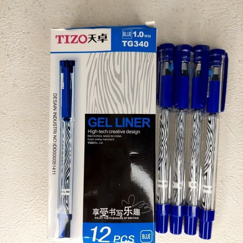 Jual Pena Tizo Mata Besar Tanda Tangan Warna Biru | Shopee Indonesia