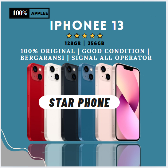 Jual PROMO TERBATAS i Phonee 13 128GB 256GB Second ORIGINAL Fullset /Mulus Like New/ Bergaransi ...