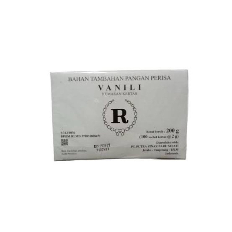 Jual vanili R 1 box (2 gr x 100 sachet) | Shopee Indonesia