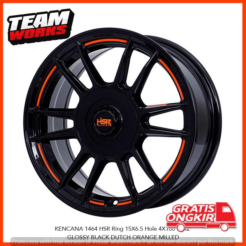 Jual VELG MOBIL HSR KENCANA R15 LEBAR 6,5 LUBANG 4X100 ET42 PELEK HITAM BUAT MOBIL BRIO COROLLA ...