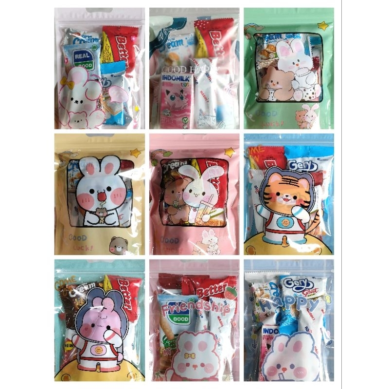 Jual {isi 10} Plastik Snack Lucu, Ziplock Plastik Snack, Plastik Snack ...