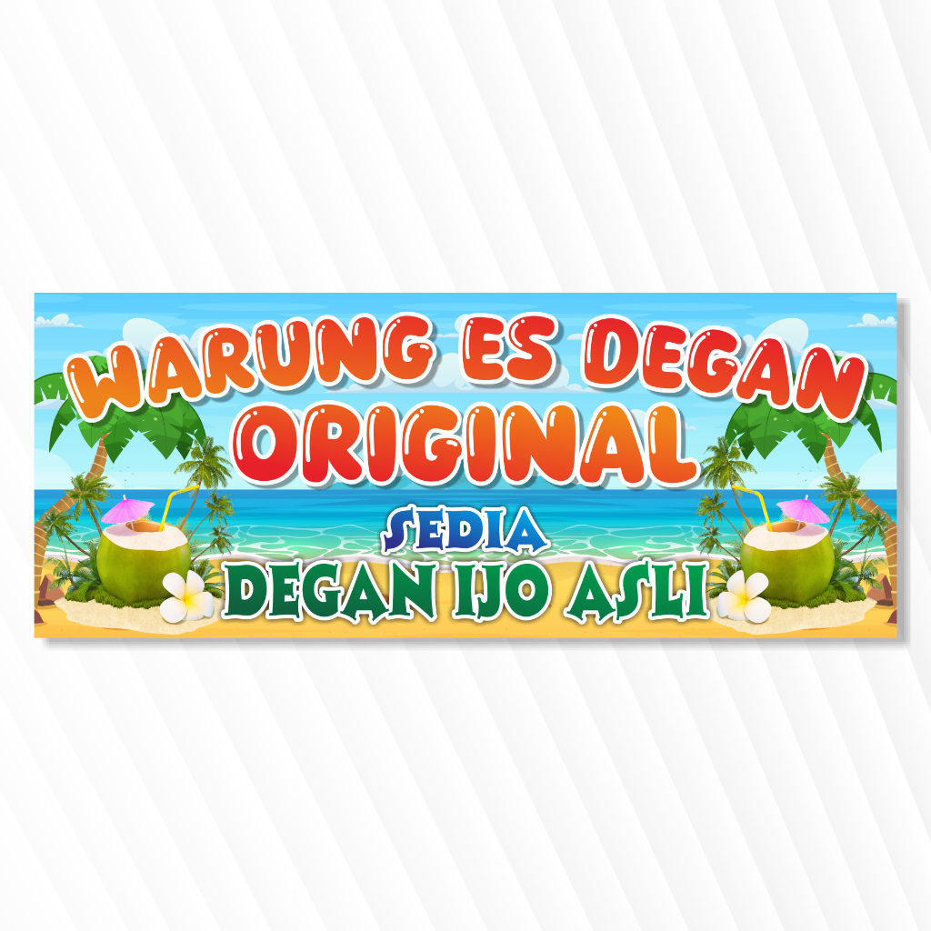Jual CETAK BANNER ES DEGAN / BISA REQUEST TULISAN | Shopee Indonesia