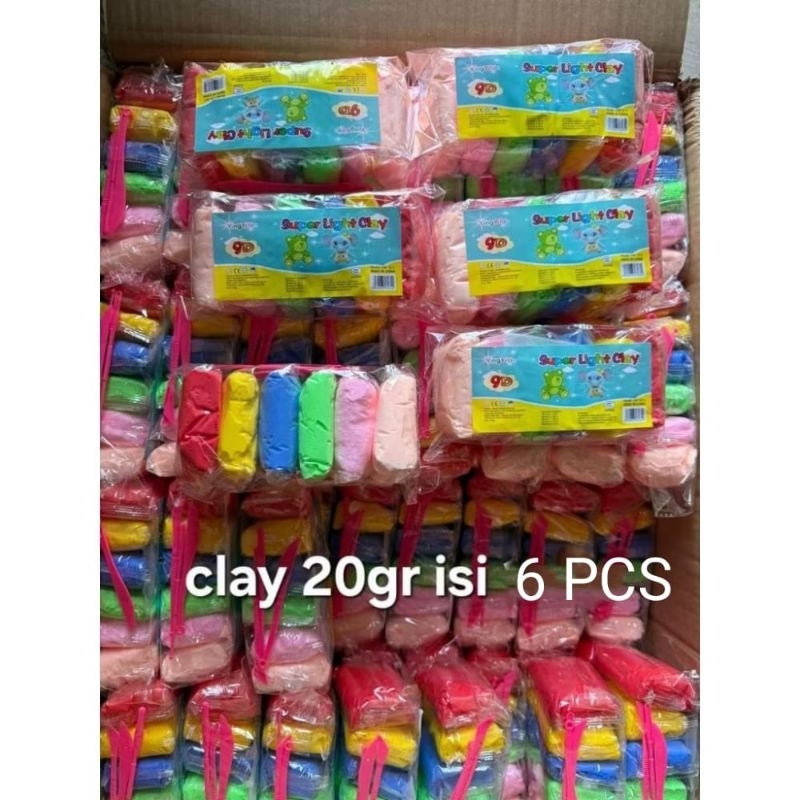 Jual CLAY BESAR 120 GRAM ISI 1 BUNGKUS 6 PCS | Shopee Indonesia