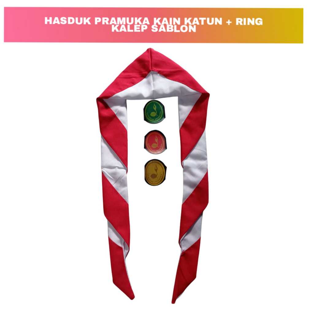 Jual Hasduk Pramuka Kain Katun + Ring Kalep Sablon | Shopee Indonesia