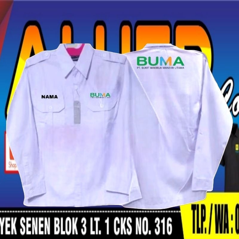 Jual kemeja PT Buma baju PT Buma seragam PT Buma Pdh PT Buma kemeja ...