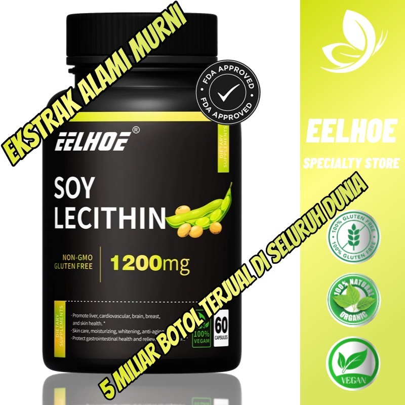 Jual Lesitin Kedelai Organik 1200mg – Menyehatkan sistem pencernaan ...