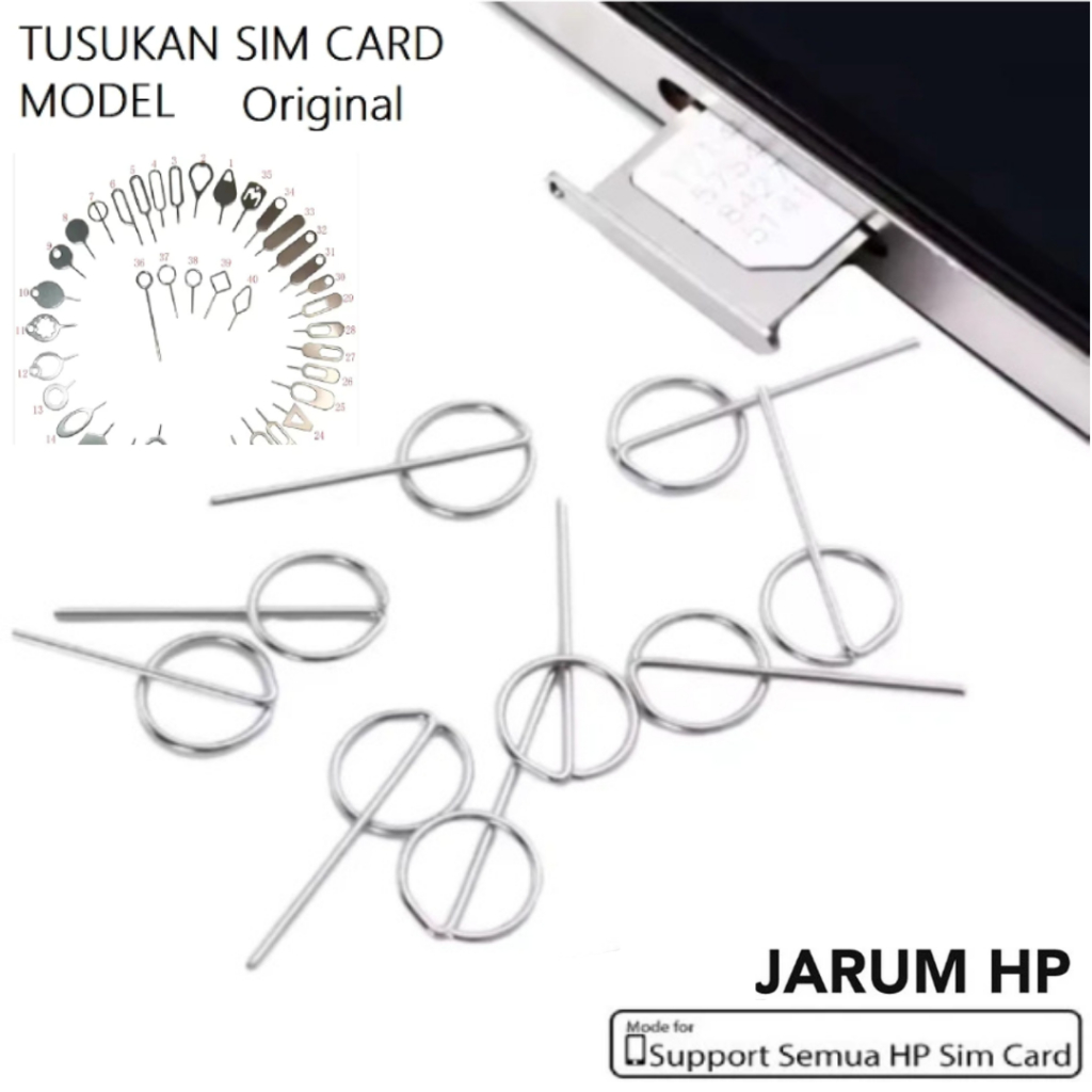 Jual SIM CARD Tray Removal Tools Eject Pin UNIVERSAL Silver Pembuka ...