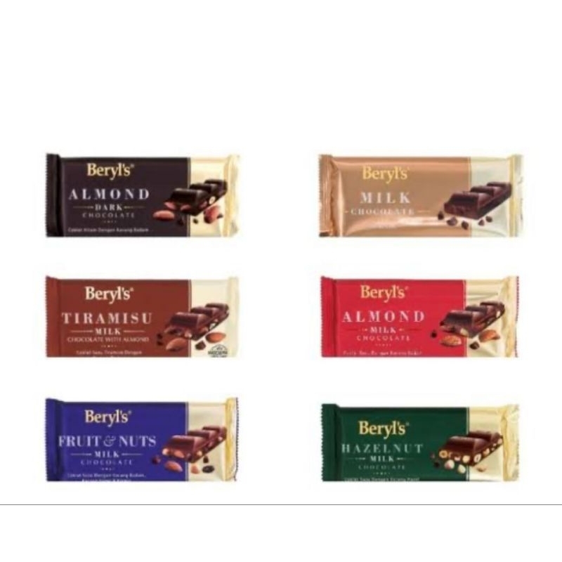 Jual Beryls Almond Choco Bar 90gram dan 160gram | Shopee Indonesia