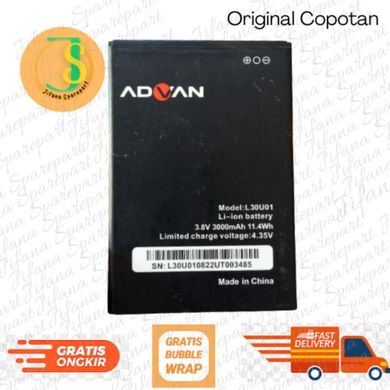 Jual Baterai Advan Nasa Plus L30U01 3000 mAh Original Copotan | Shopee Indonesia