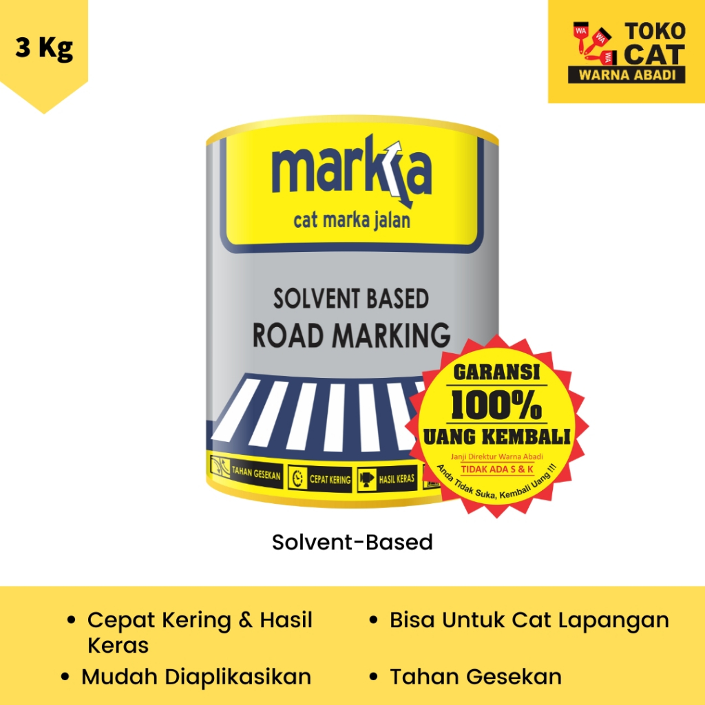 Jual CAT MARKA JALAN - MARKKA 3 KG ( MARKA JALAN , ZEBRA CROSS ...