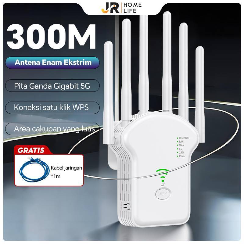 Jual WIFI Repeater 1200Mbps 6 Antena Access Point Eksternal Wifi ...