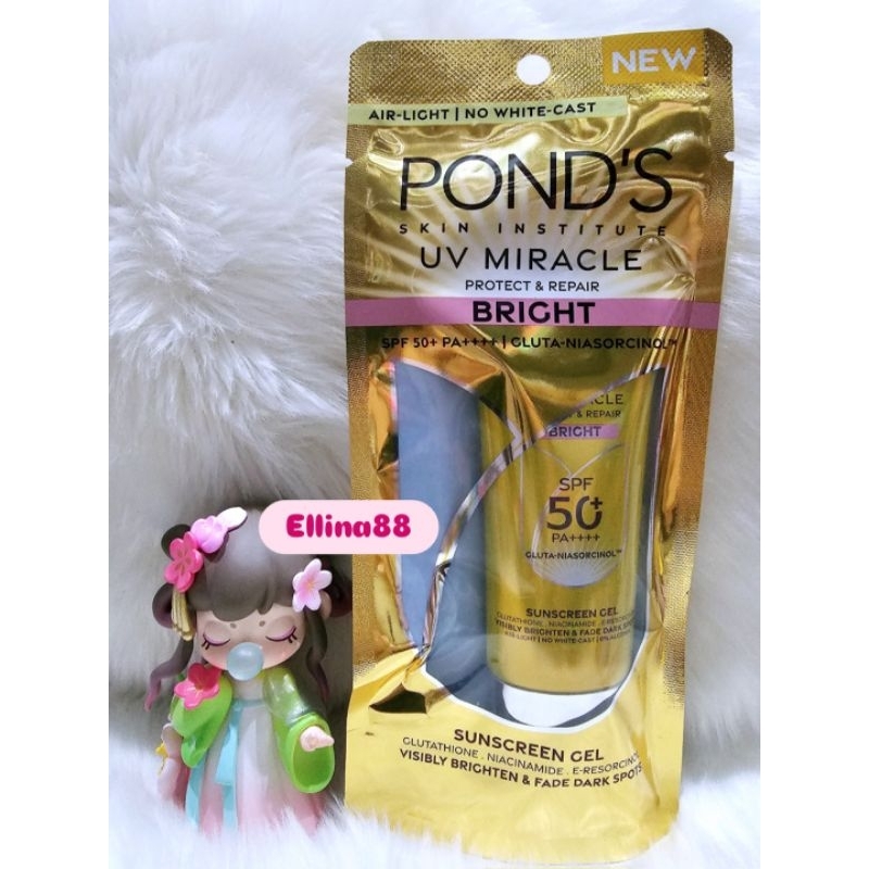Jual Pond's UV Miracle Sunscreen Gel SPF 50 PA++++ 25gr | Shopee Indonesia