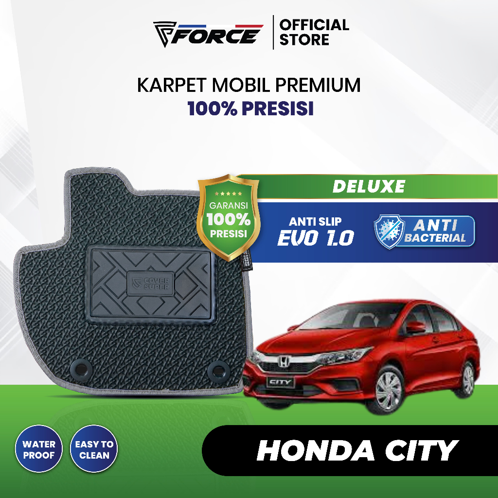 Jual OFFICIAL Karpet Mobil FORCE Honda City HB 2015-2021 TYPE DELUXE ...