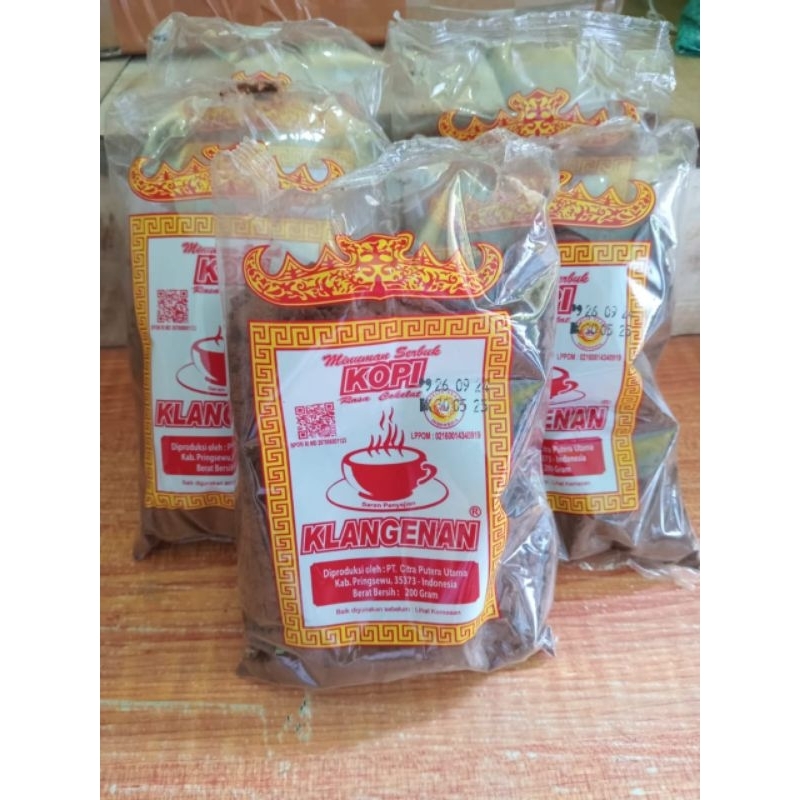 Jual 5 pcs 1 Kg Kopi Bubuk Lampung Klangenan 200gr | Shopee Indonesia