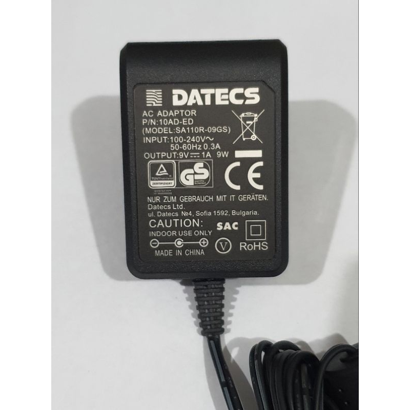 Jual Adaptor / charger DATECS 9V - 1A, 9W (original) | Shopee Indonesia