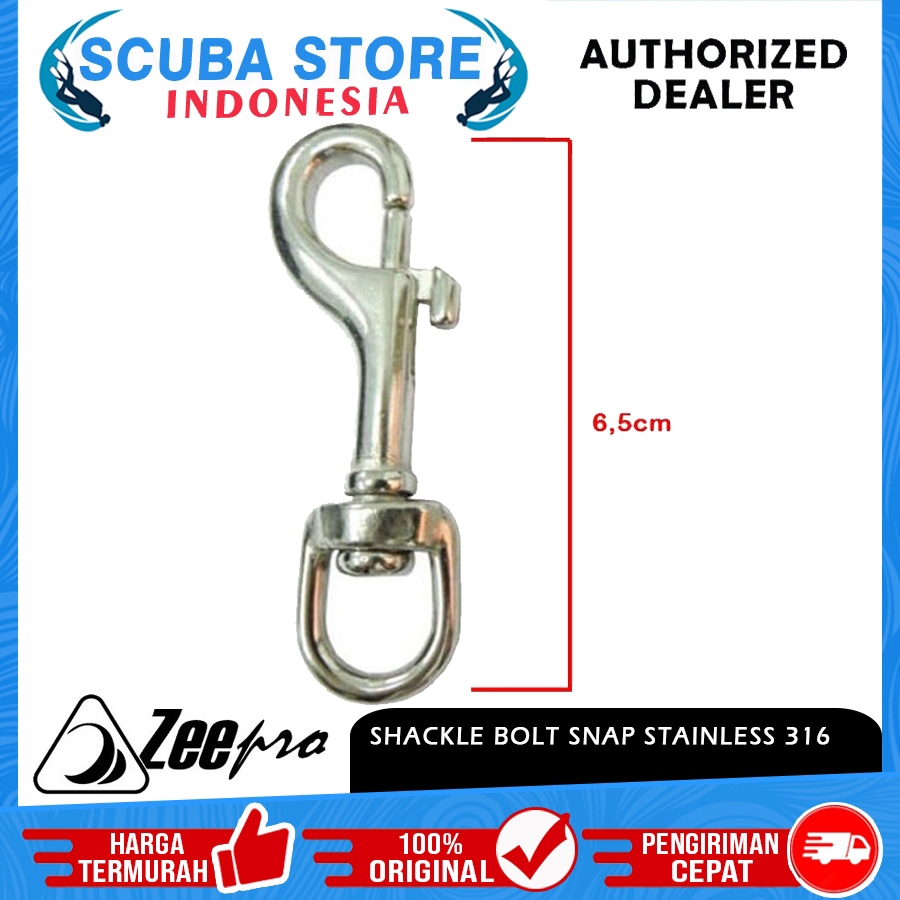 Jual Shackle Bolt Snap Stainless 316 Zeepro For Hose BCD BC Buoyancy ...