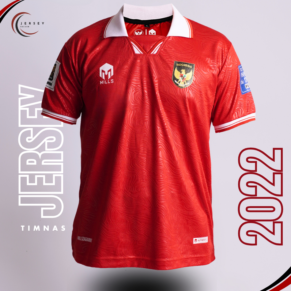 Jual Jersey Timnas indonesia Mills Merah Big size Unisex Tersedia ...