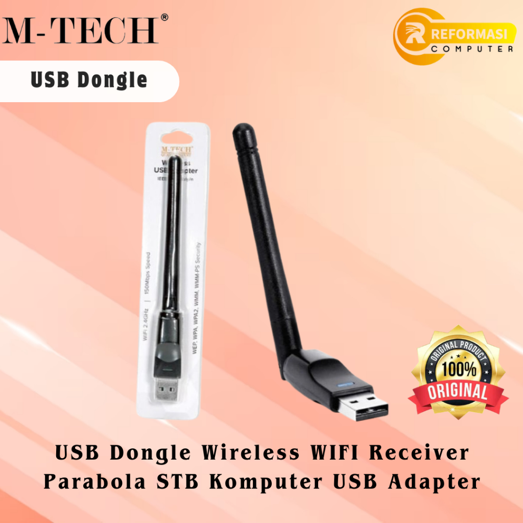 Jual USB WiFi Dongle MT 7601 MTECH Bisa Untuk Set Top Box & RCV Parabola 150mbps | Shopee Indonesia