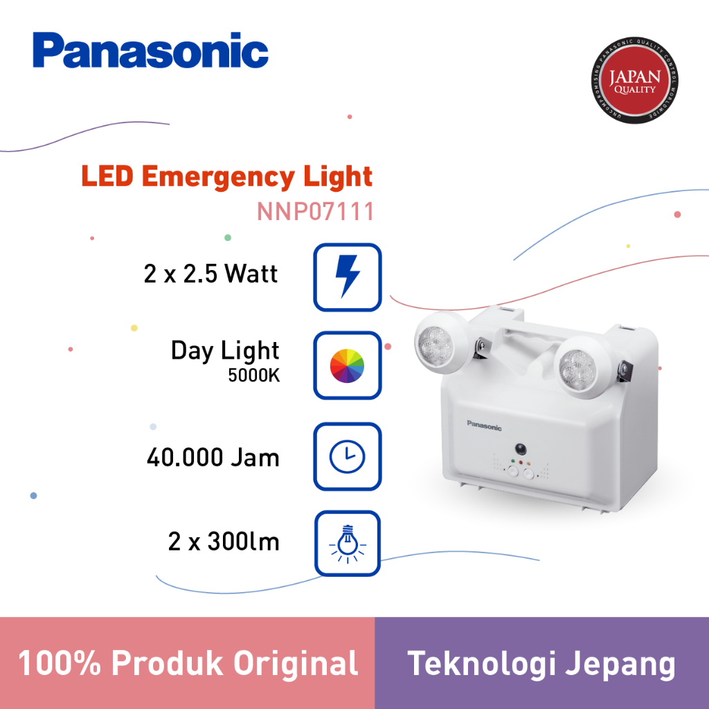 Jual Panasonic Lampu Emergency LED Emergency LDR 2 x 300lm | Shopee ...