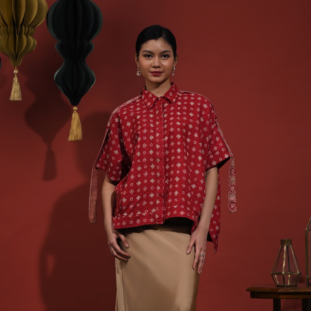 Jual NONA RARA - Miya Dobi Rayya T3909, Baju kerja blouse batik wanita ...