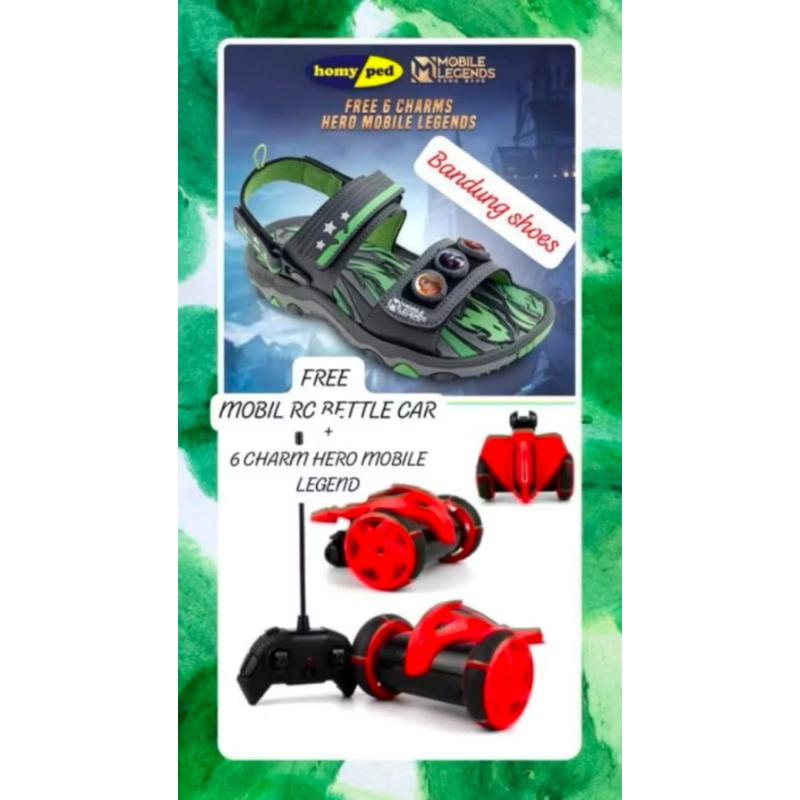 Jual Sandal Gunung Anak Homyped MOBILE LEGEND Berhadiah Mobil Remot RC ...