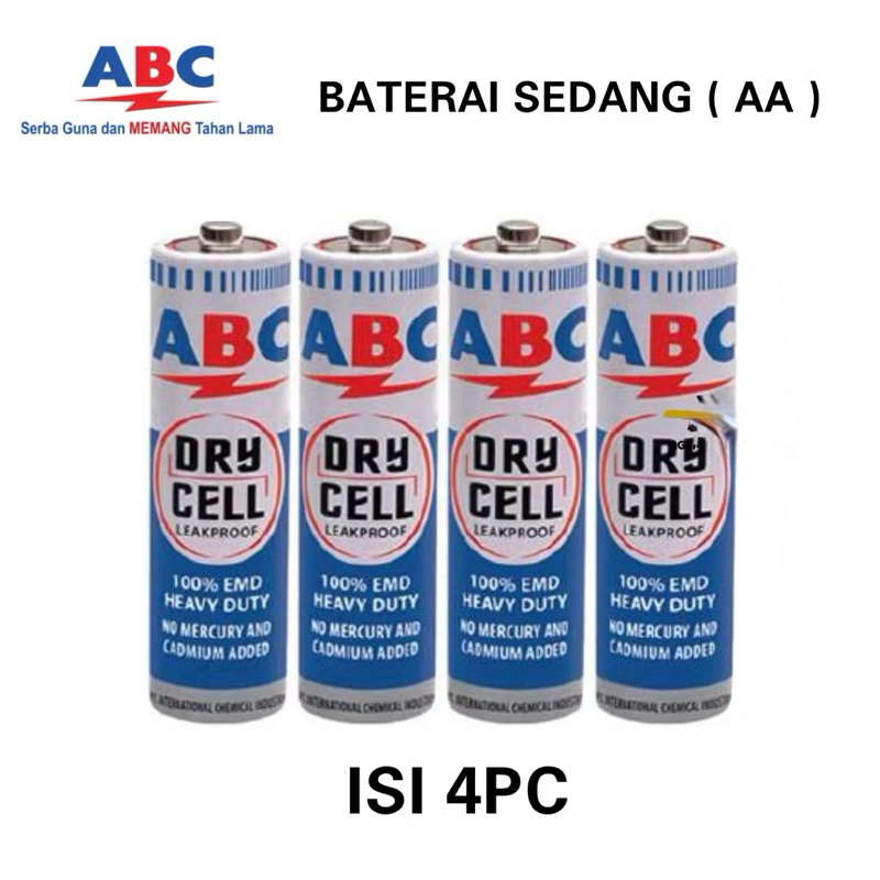 Jual [ ISI 4 PCS ] BATERAI ABC AA Zinc R6 Biru PROMO!!! Batu Batre ...