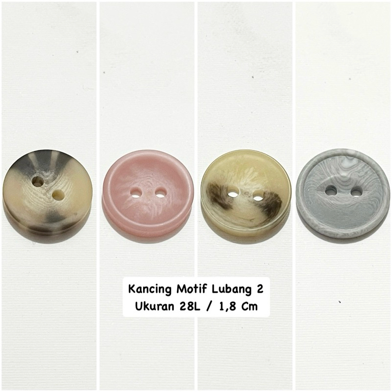 Jual Kancing Lubang 4 Motif Gradasi Ukuran 28L / 1,8 Cm / 18 Mm ...