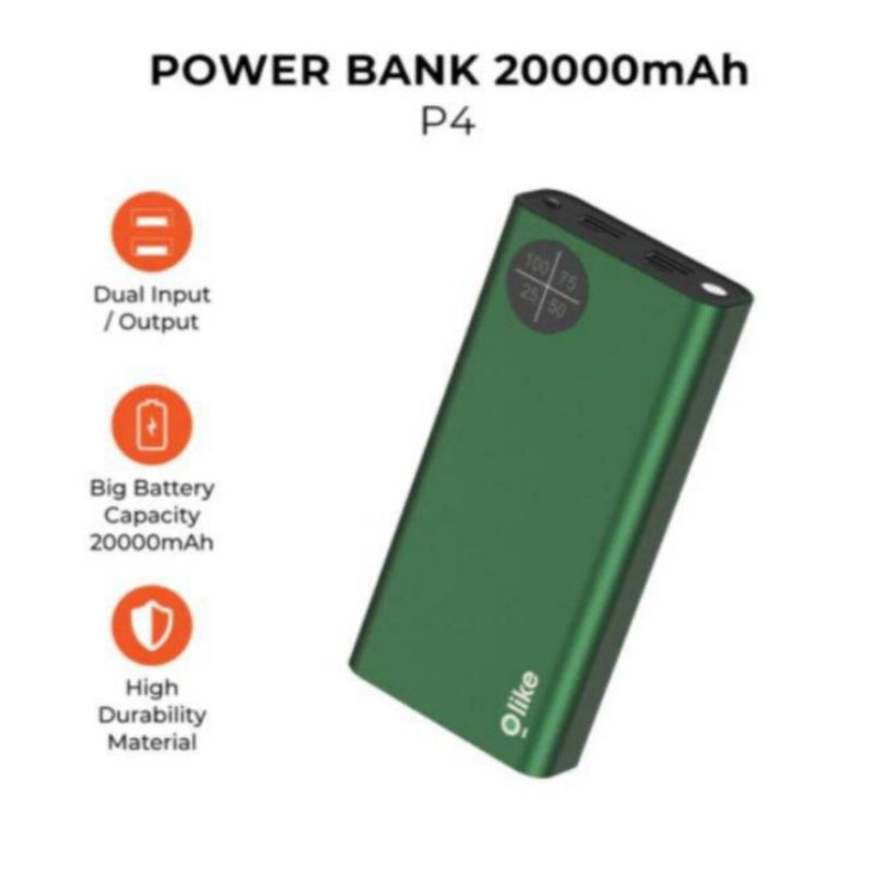 Jual OLIKE P4 POWER BANK 20000mAh 2 INPUT & OUTPUT LED DISPLAY ORIGINAL ...