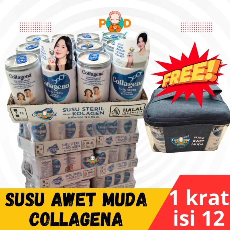 Jual COLLAGENA SUSU STERIL DENGAN KOLAGEN 189ML 1 KRAT ISI 12 KALENG ...