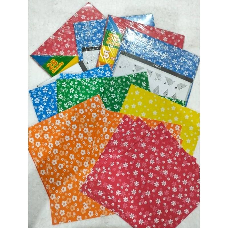 Jual ORIGAMI 12 X 12 MOTIF WARNA KERTAS ORIGAMI KERTAS ORIGAMI MOTIF ...