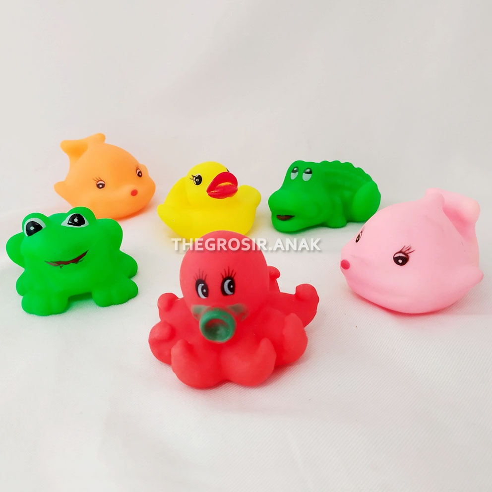 Jual TGA Animal Cit 6in1 ISI 6 Mainan Mandi Encit Hewan Bebek Kura ...