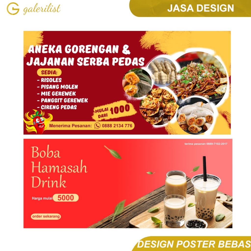 Jual Jasa Design Spanduk Konter/ Spanduk Makanan dll | Shopee Indonesia