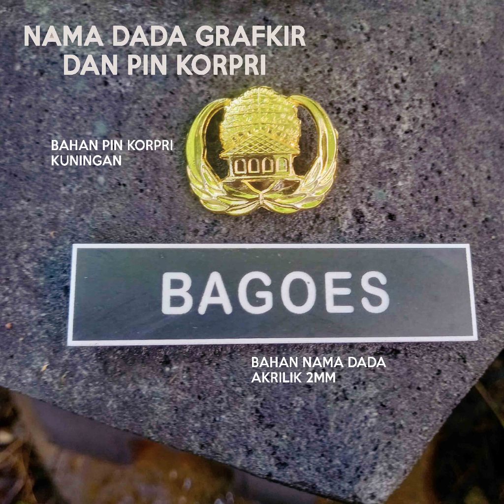 Jual Papan Nama Dada Grafir Papan Nama Dada Plus Pin Korpri Kuningan ...
