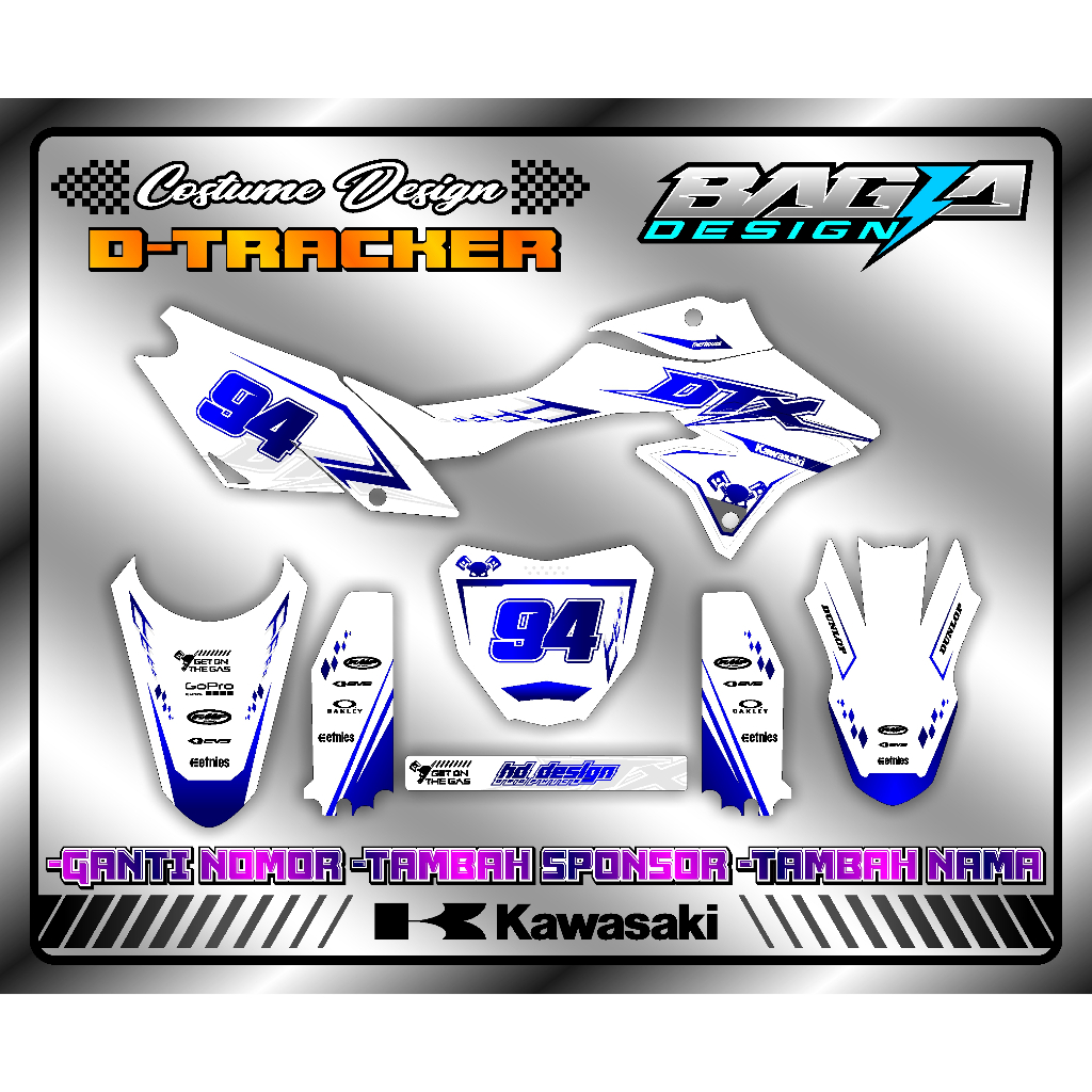 Jual STIKER DECAL DTRACKER -KLX DTRACKER- D-TRACKER VARIASI MOTOR ...