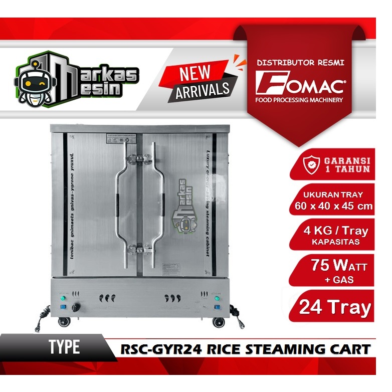 Jual Rice Steamer FOMAC RSC-GYR24 Mesin Penanak Nasi Gas Cooker & Rice Steaming Cart | Shopee ...