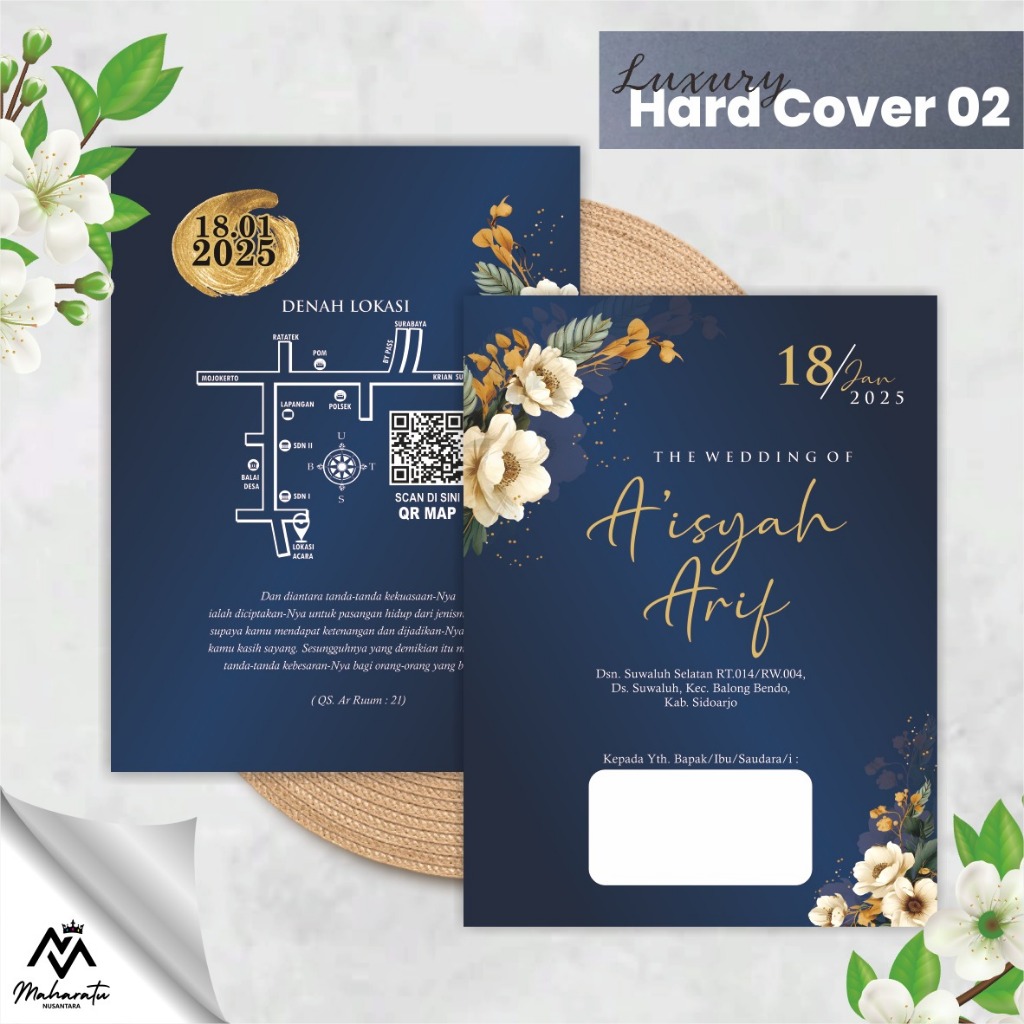 Jual UNDANGAN PERNIKAHAN HARD COVER AESTHETIC - CETAK UNDANGAN HARDCOVER NIKAH CUSTOM TEBAL ...