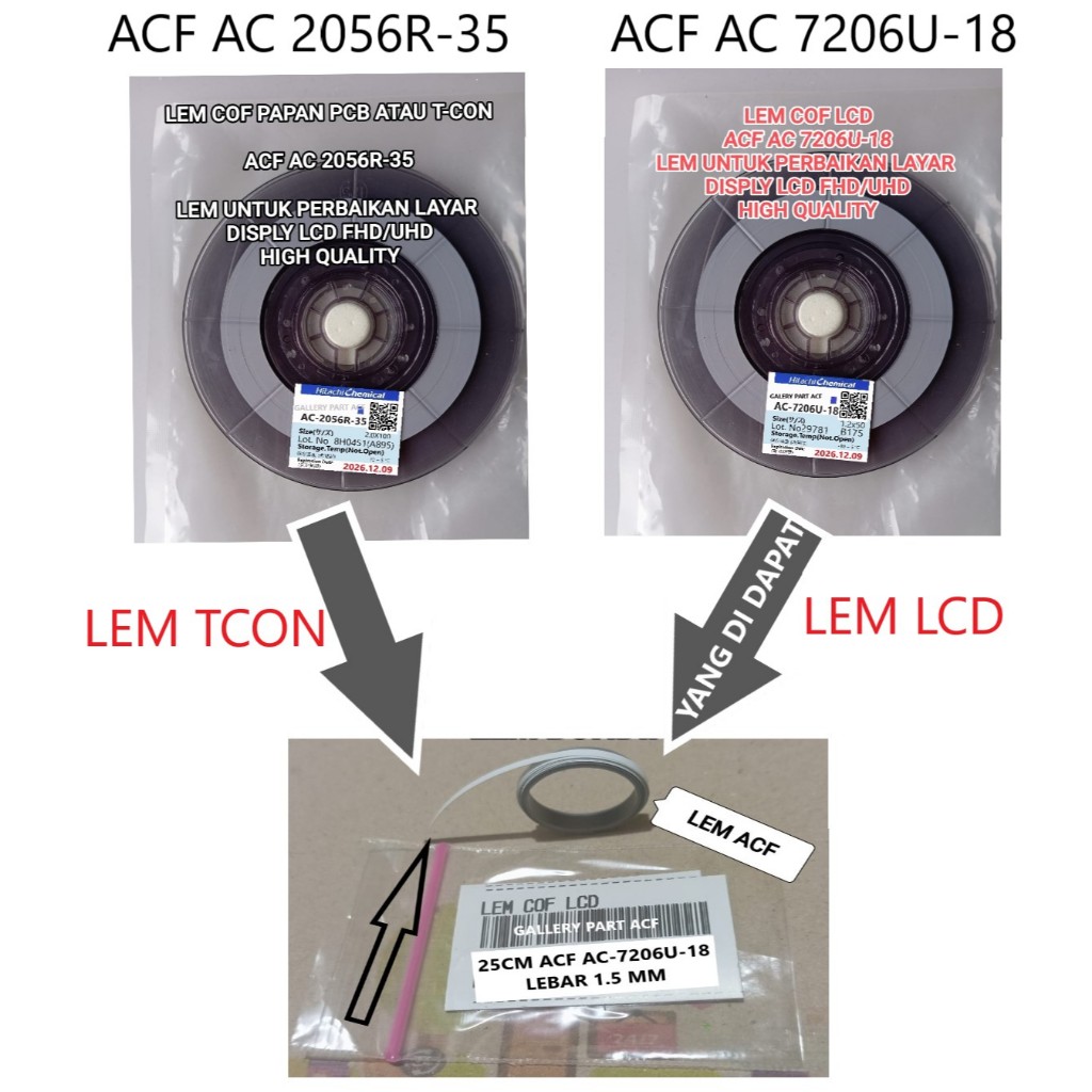 Jual LEM ACF AC-7206u & AC-2056R LEM PEREKAT KE PAPAN T CON | Shopee Indonesia