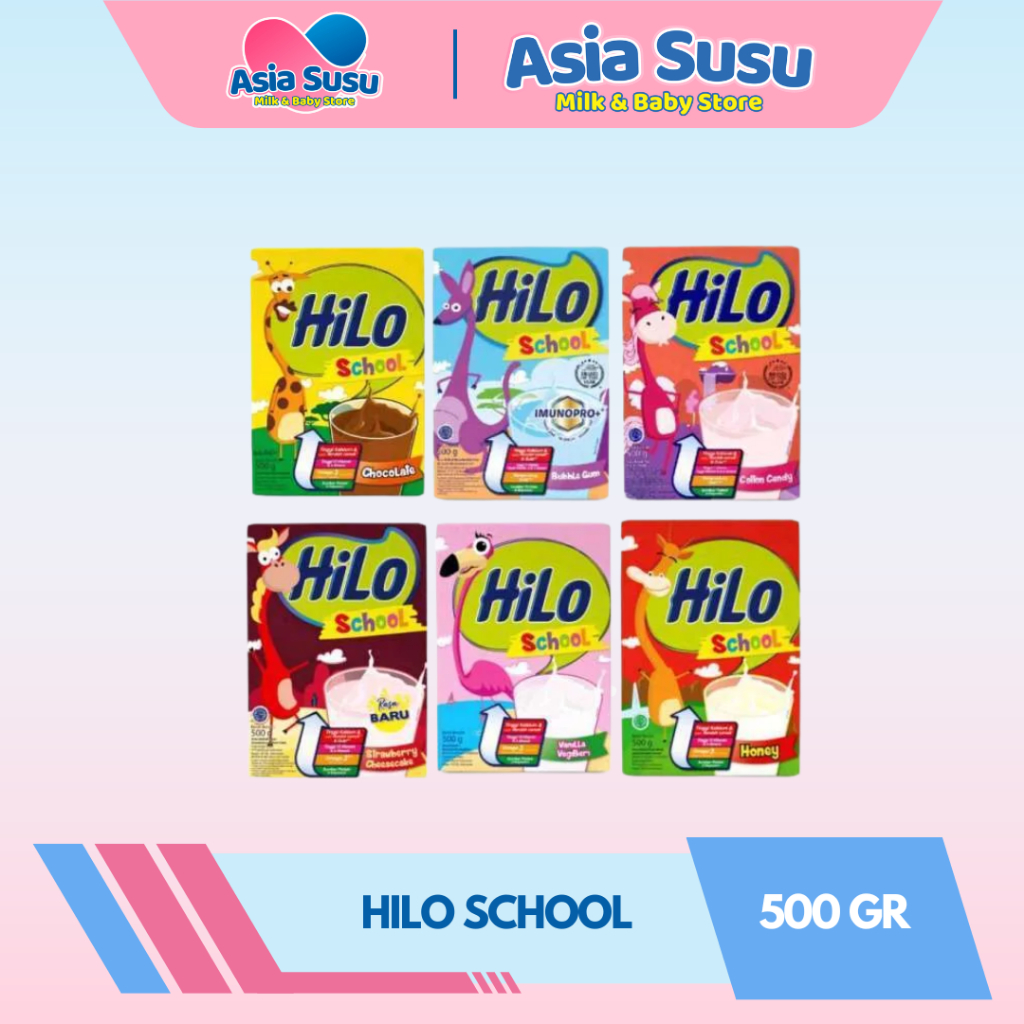 Jual HILO SCHOOL 500GR CHOCOLATE/MADU/VANILA/STRAWBERRY/COTTON CANDY ...